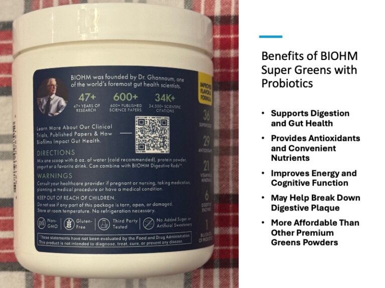 BIOHM Super Greens With Probiotics Review: Gut Health & More
